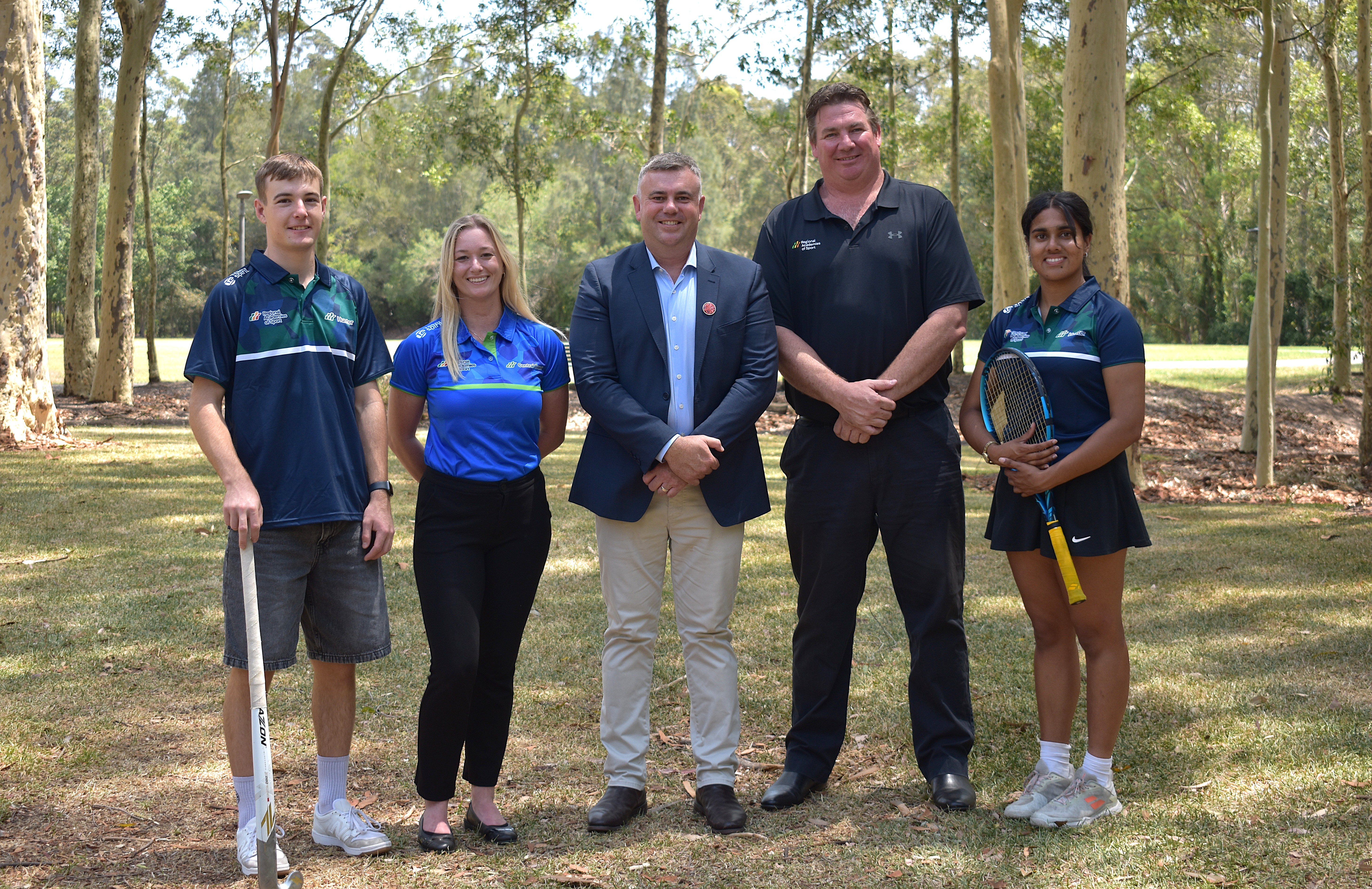 L-R Toby Collins, Roxanne Wain, Nathan Towney, Brett O'Farrell, Farisha ...
